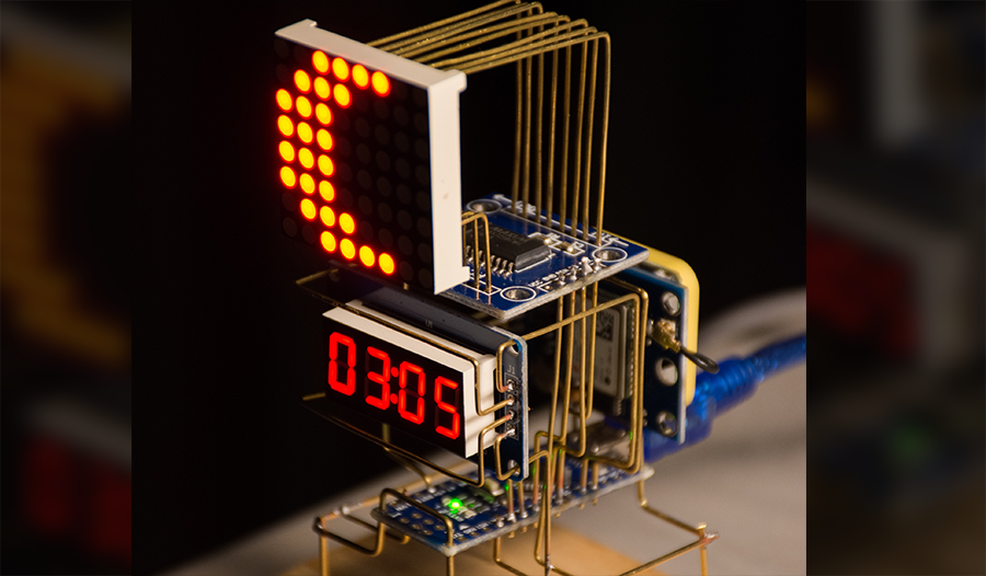 Schematic Symbol for Astronomical Clock GPS-based with Lunar...