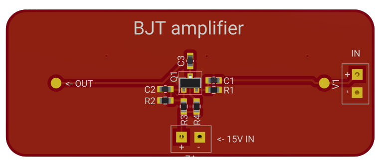 Schematic for BJT Amplifier: This is a common base little-known...