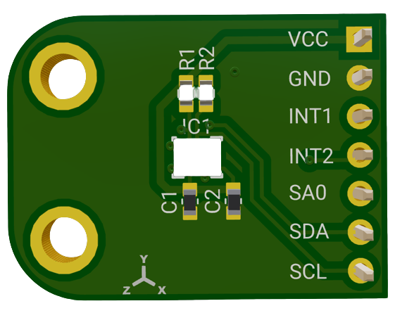 Schematic for BMI323 Reference Design: This is the BMI323 IMU...
