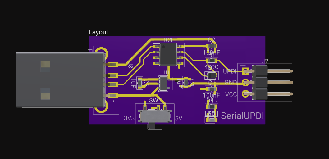 Schematic for CH340N SerialUPDI Programmer: Simple UPDI programmer...