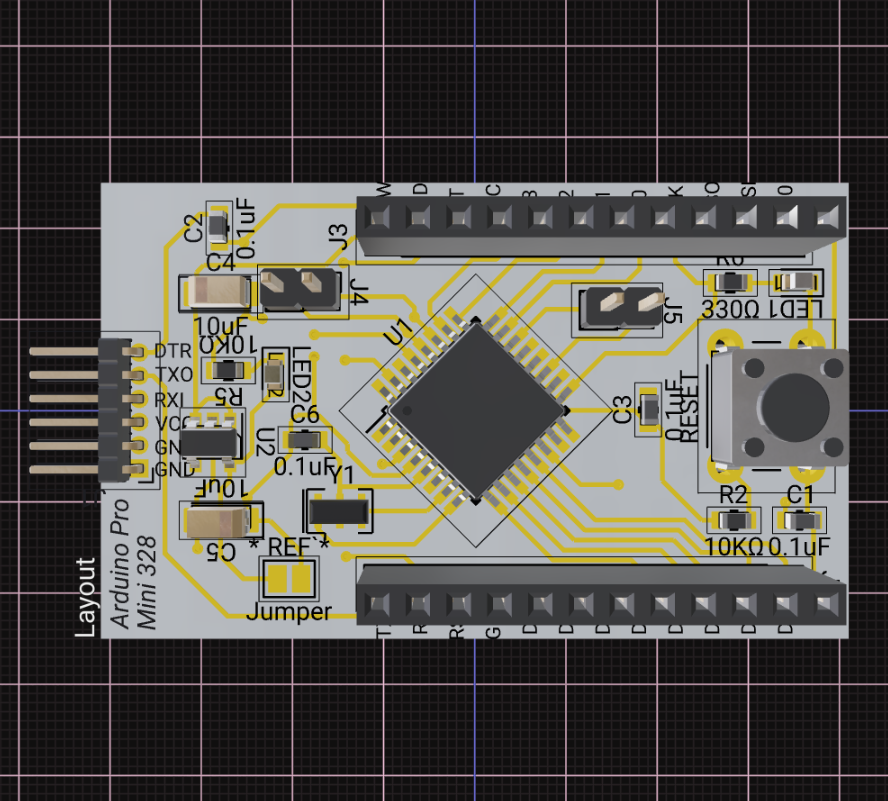 Schematic for Arduino Pro Mini 328 - 3.3V/8 MHz: Arduino that runs...