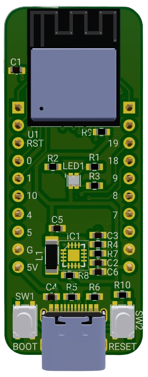 Schematic for ESP32-C3-MINI-1 Reference Design: This is a...