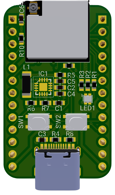 Schematic for ESP32-C6-MINI-1U Reference Design: This is a...