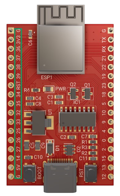 Schematic for ESP32-MINI-1 Reference Design: This project is a...
