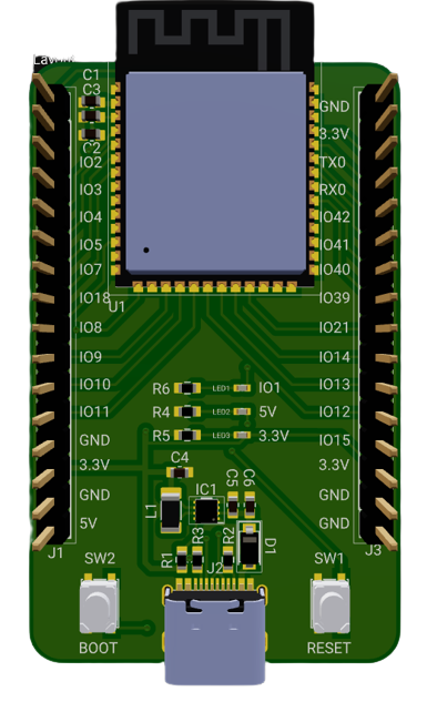 Schematic For Esp32 S3 Wroom 1 Reference Design This Project Is A