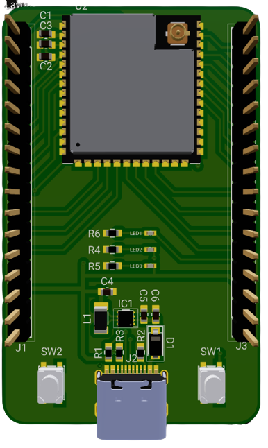 Schematic for ESP32-S3-WROOM-1U Reference Design: This project is...