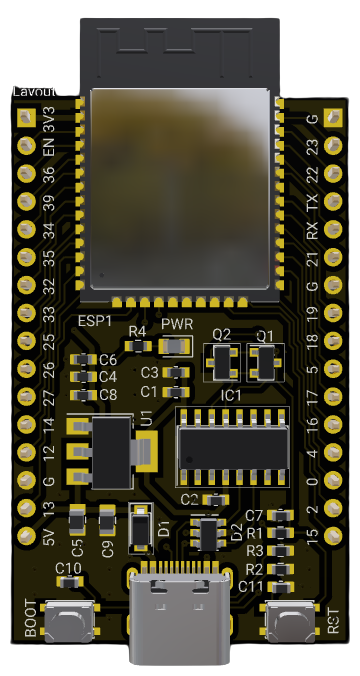 Schematic for ESP32-WROOM-32D Reference Design: This project is a...