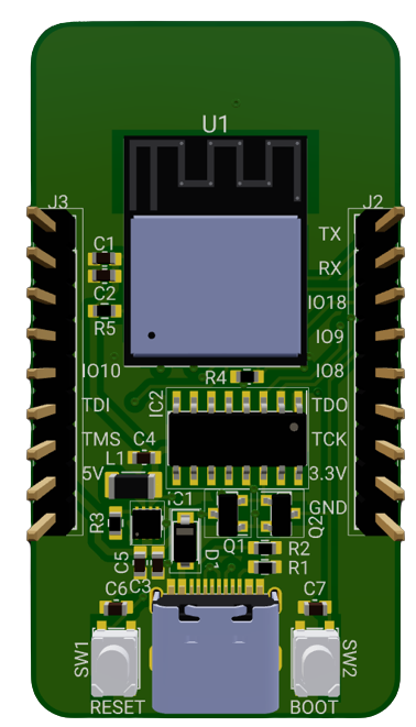 Schematic for ESP8684-MINI-1 Reference Design: This is an ESP8684-...