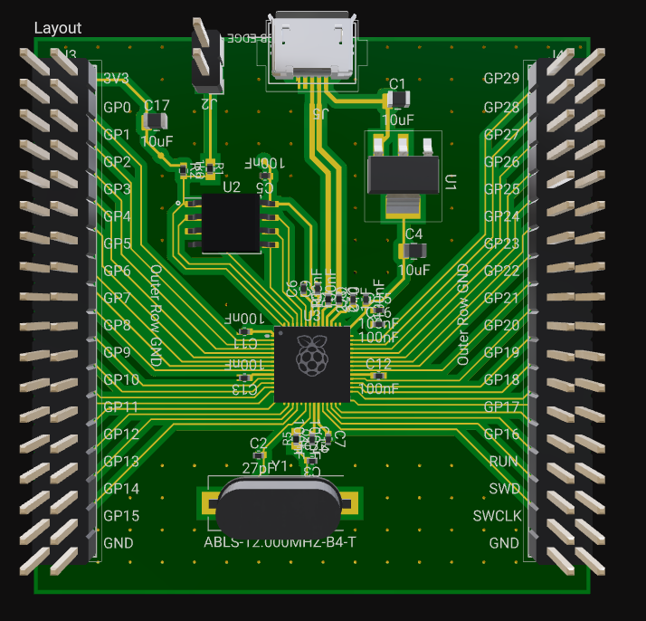Schematic for RP2040 Minimal Design: Welcome to your new project....