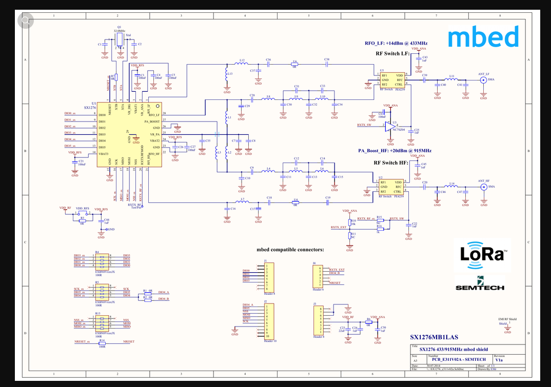 Schematic for ELRS RX 433: FPV 433MHz ELRS reciever · Flux