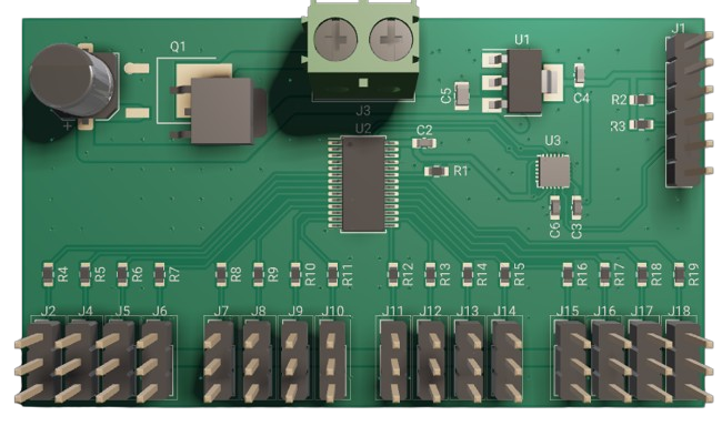 Schematic for Servo Controller with MPU Robot Platform template:...