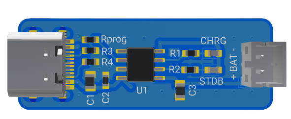 Schematic for TP4056 Type-C charger: Tiny USB type-C charger for...
