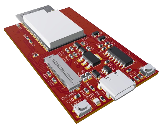 Schematic for WiFi Camera Module: This project uses an ESP32...