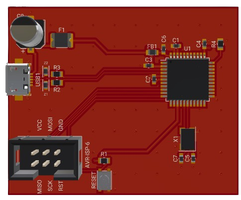 Schematic for ATMEGA32U4-AU Template: Arduino Template based on...