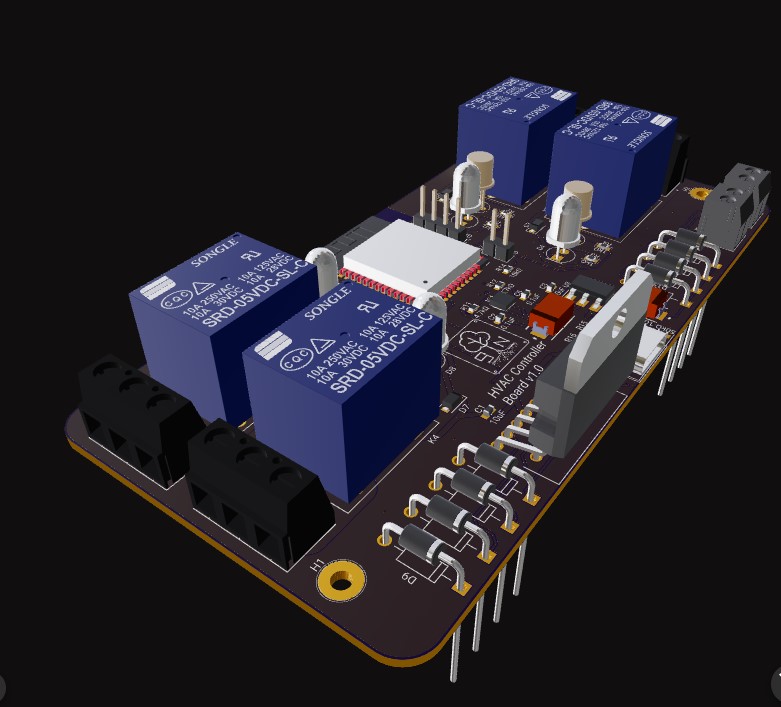 Schematic for hvacController: HVAC System controller board....